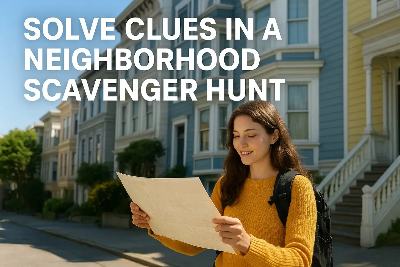 Solve Clues in a Neighborhood Scavenger Hunt SF Challenge